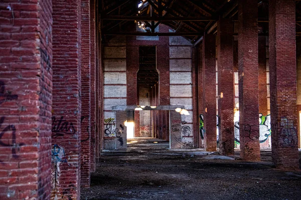 Abandoned brick warehouse Stock Photos, Royalty Free Abandoned brick ...