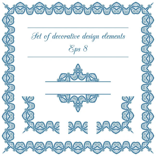 Decorative elements, border and page rules — Stock Vector © 100ker #7502368