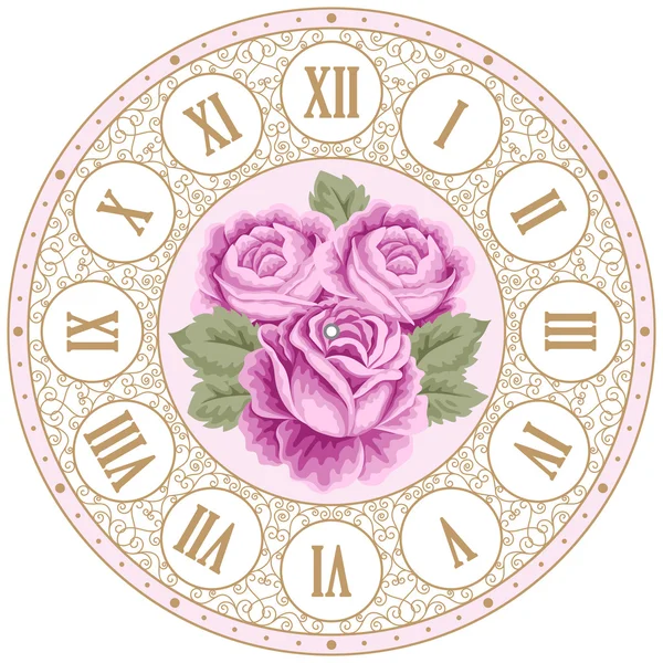 Vintage clock face with roses Stock Vector Image by ©NonikaStar #92734078