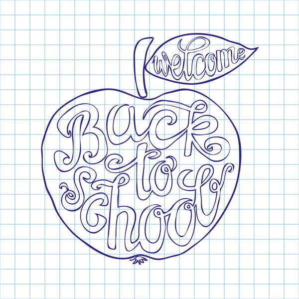 Back to school hand lettering card — Stock Vector © vicgripas #79567844