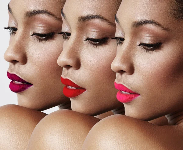 Woman bright lipstick Stock Photos, Royalty Free Woman bright lipstick ...