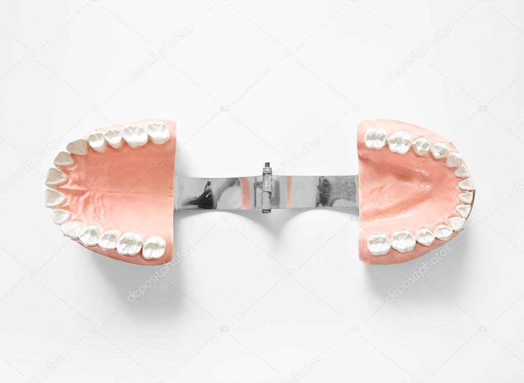 Medical denture smile jaws teeth Stock Photo by ©kazzakova 79579194