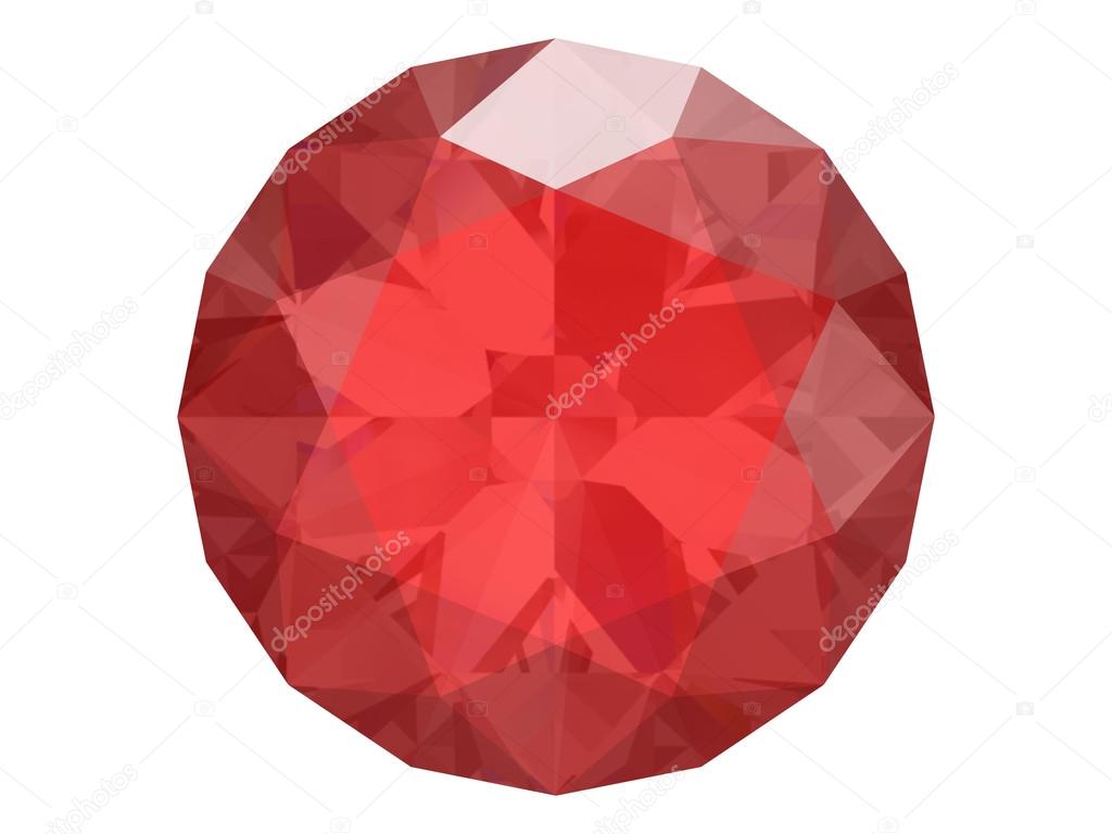 Ruby on white background (high resolution 3D image) Stock Photo by ...