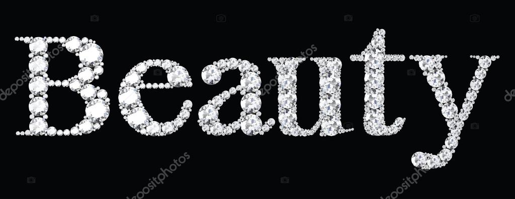 Beauty word with diamonds Stock Vector Image by ©Boykung #67838031