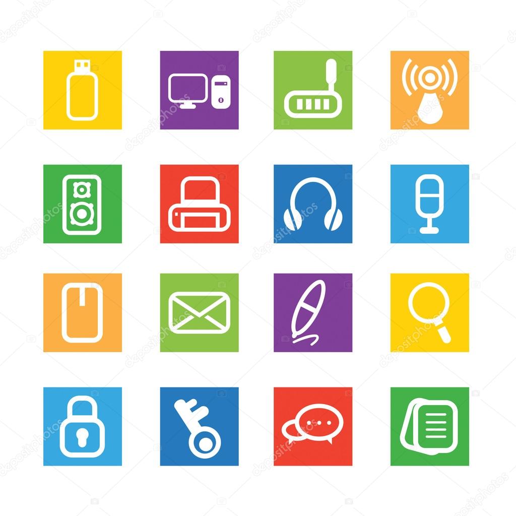 Computer Icons set Stock Vector by ©Boykung 70622837