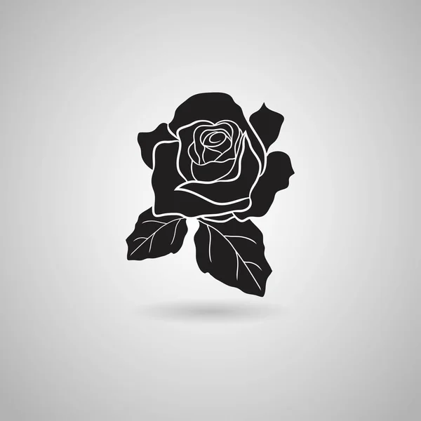 Black rose icon — Stock Vector © Boykung #70623041