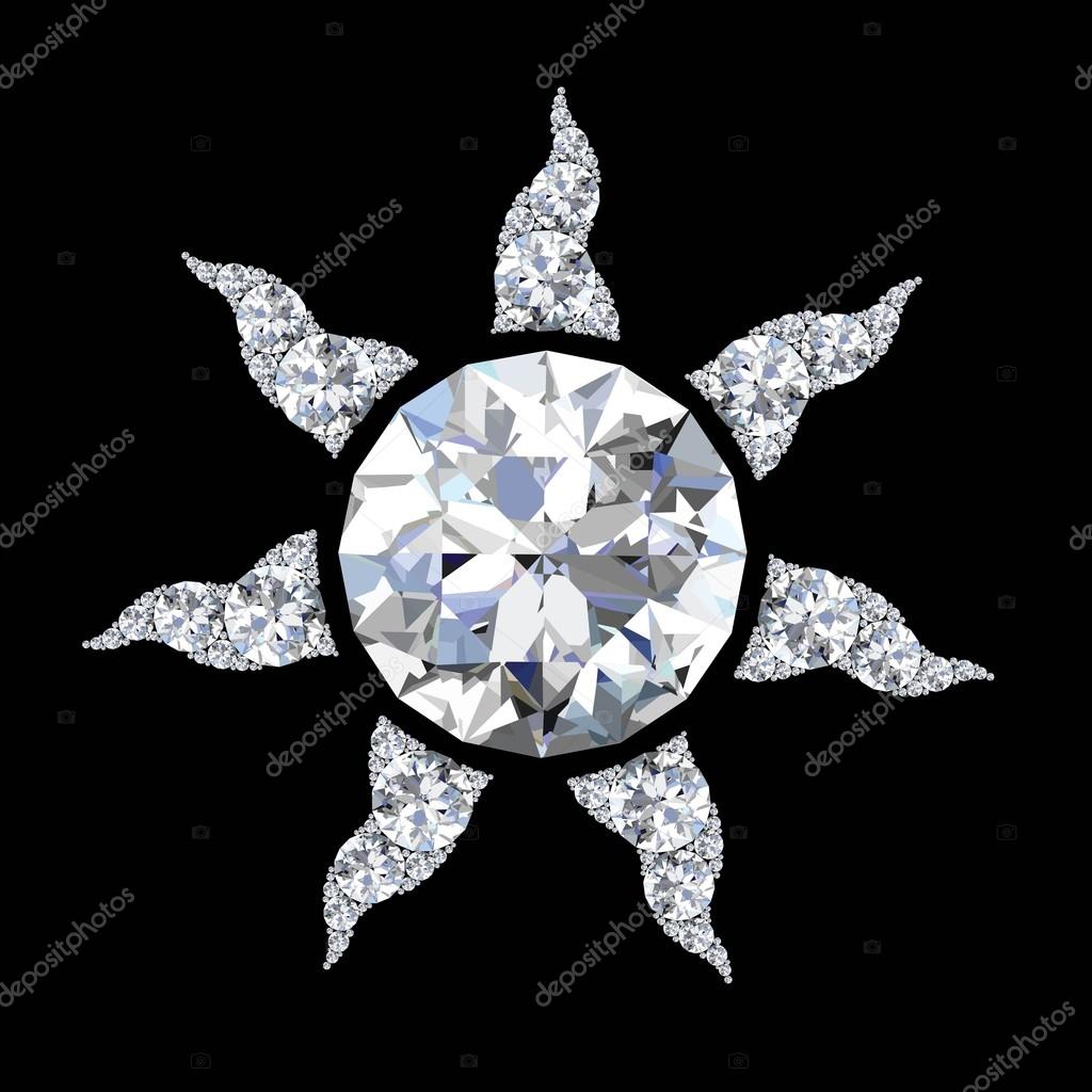 Sun symbol made from diamonds Stock Vector Image by ©Boykung #71137295