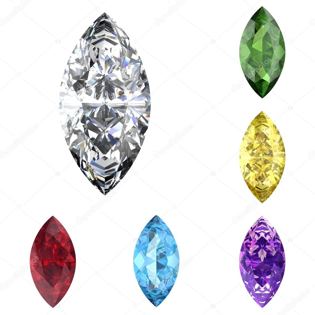 Conjunto de gemas de colores: fotografía de stock © Boykung #72011437 ...