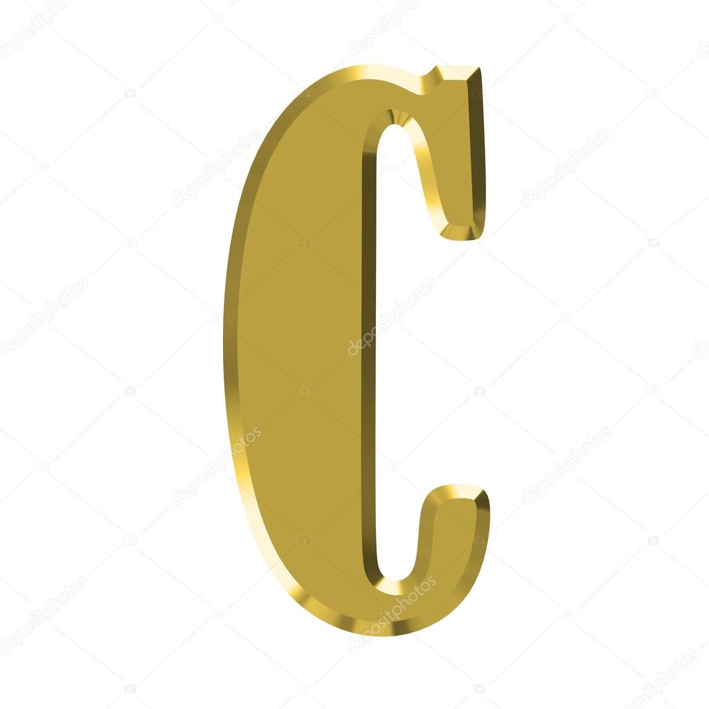 Golden C letter Stock Vector Image by ©Boykung #76418113