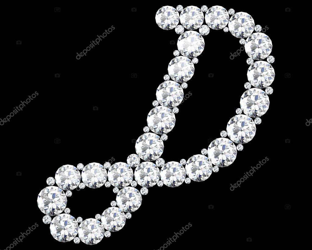 A stunning beautiful "D" set in diamonds. V. 9 Stock Photo by ©Boykung ...