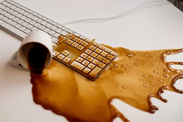 Coffee spill keyboard Stock Photos, Royalty Free Coffee spill keyboard ...