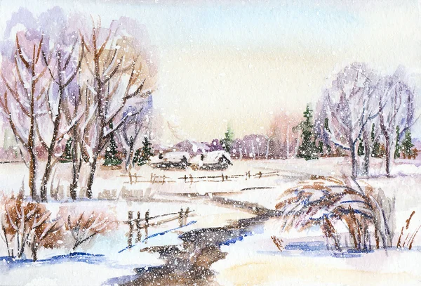 Russian winter landscape - Stock Image - Everypixel