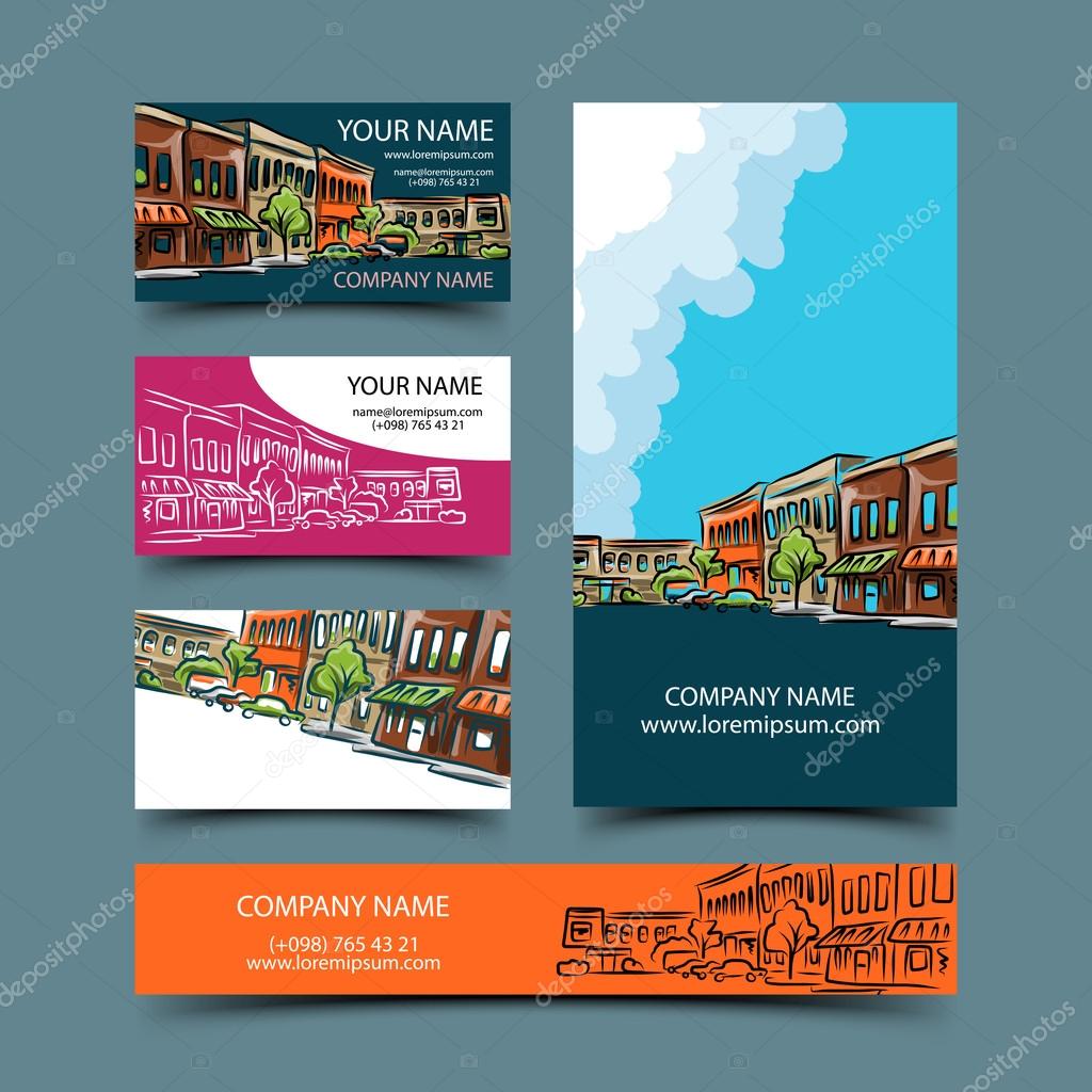 Cityscape card set Stock Vector Image by ©1001_holiday #65976489