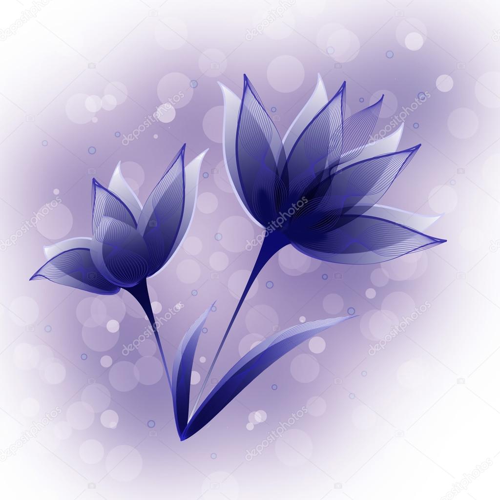 Abstract blue flower background Stock Vector Image by ©lily45 #64204813