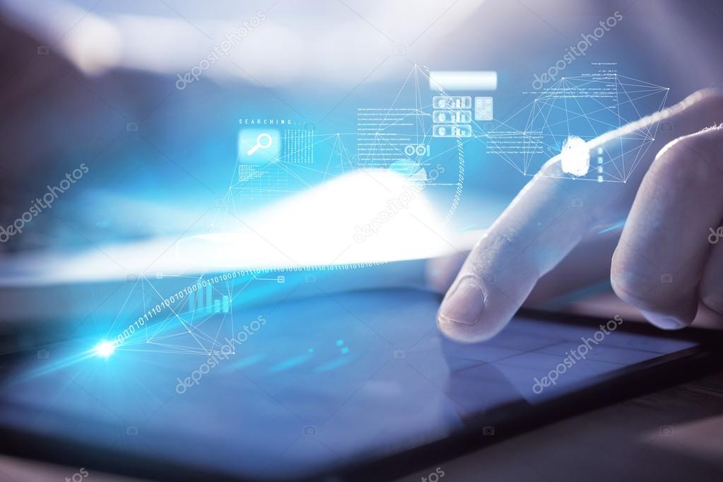 Composite image of file transfer background — Stock Photo ...