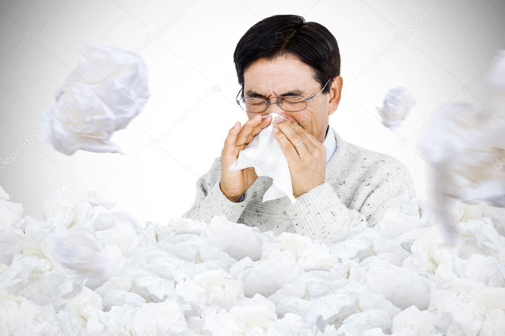 Man using a tissue — Stock Photo © Wavebreakmedia #102226042