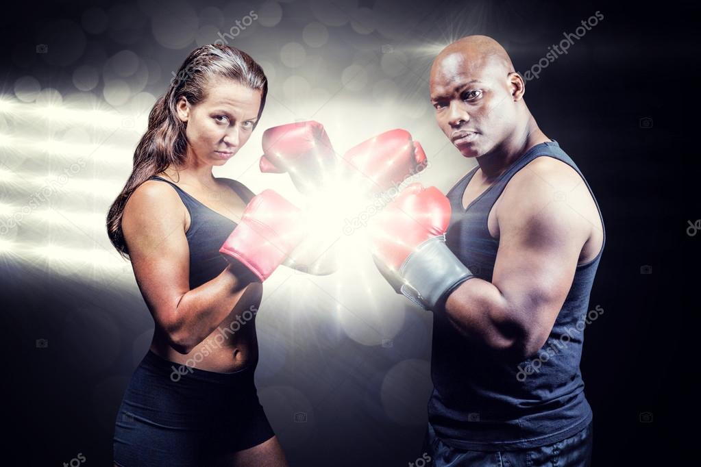 Athletes with fighting stance — Stock Photo © Wavebreakmedia #102226508