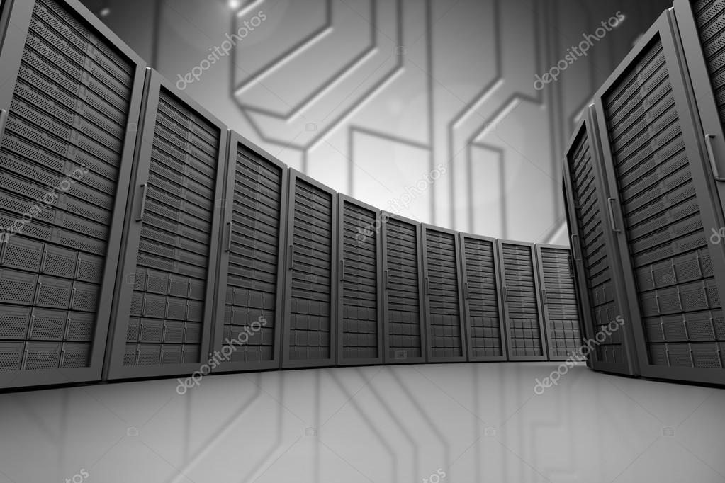 Server towers against circuit board Stock Photo by ©Wavebreakmedia ...