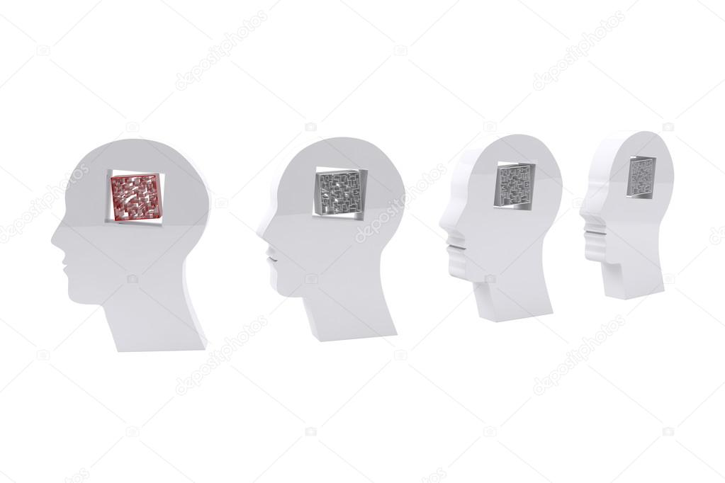 Maze brain in head Stock Photo by ©Wavebreakmedia 106424826