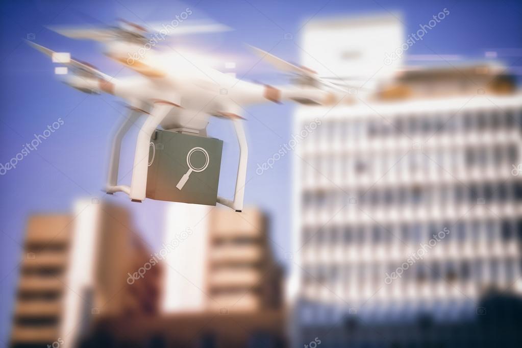 Drone holding cube Stock Photo by ©Wavebreakmedia 110703050