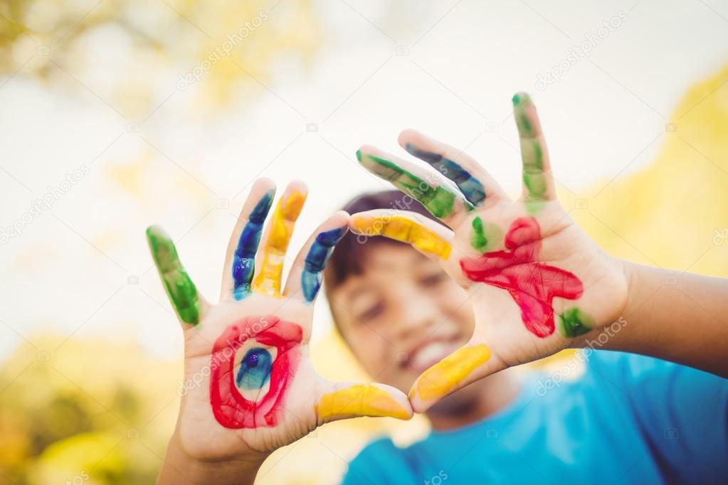 Boy making circle with hands Stock Photo by ©Wavebreakmedia 110808050