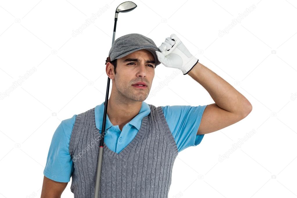 Golf player posing with golf club Stock Photo by ©Wavebreakmedia 112881920