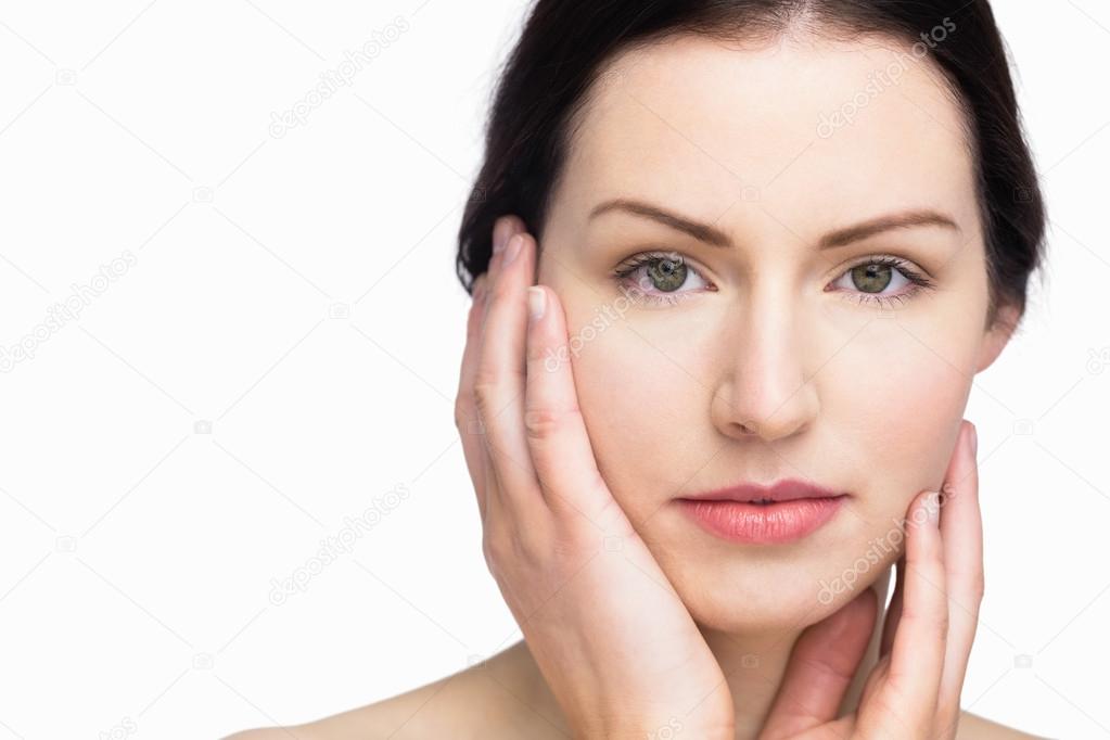 Woman posing with natural makeup — Stock Photo © Wavebreakmedia #112928686