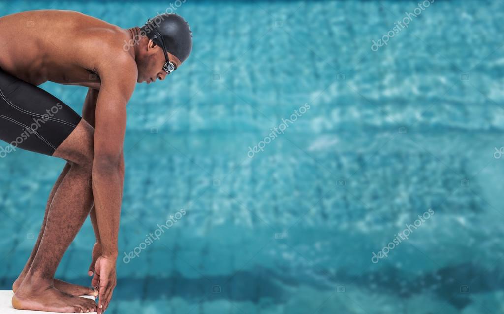 Swimmer ready to dive — Stock Photo © Wavebreakmedia #113551480
