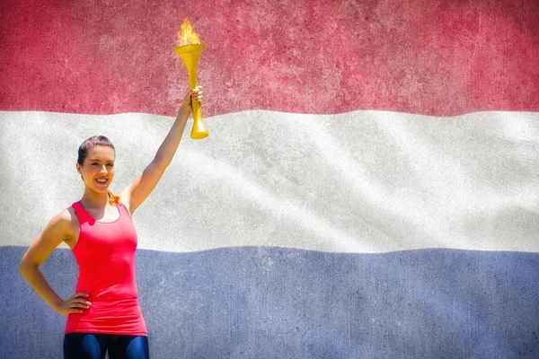 Woman with olympic torch — Stock Photo © Wavebreakmedia #113680268