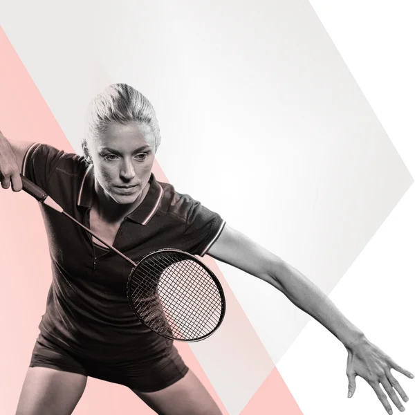 Badminton player holding racket Stock Photo by ©Wavebreakmedia 113573262