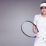 Athlete posing with tennis racket Stock Photo by ©Wavebreakmedia 113551094