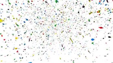 Animation of colorful confetti falling — Stock Video © gl0ck #42798507
