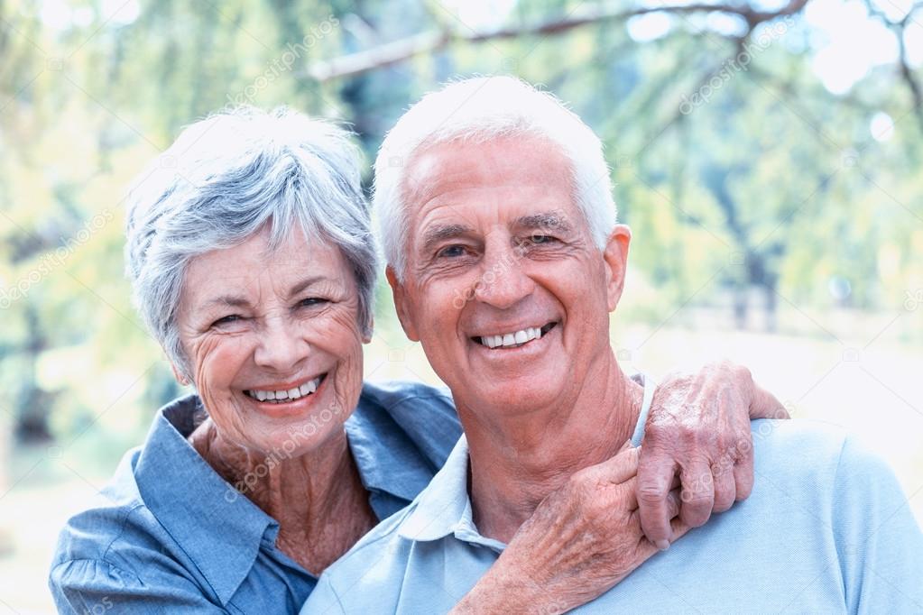 Happy old couple smiling — Stock Photo © Wavebreakmedia #120433128