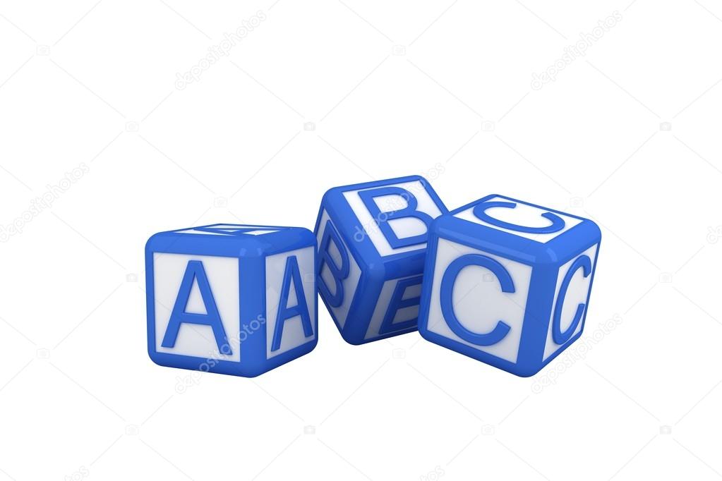 Blue and white alphabet blocks Stock Photo by ©Wavebreakmedia 53913661