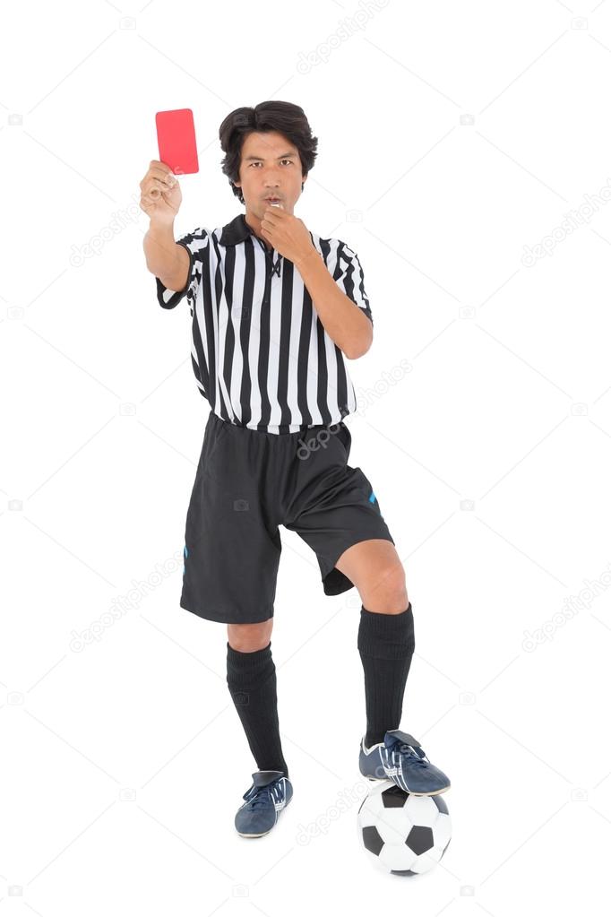 Serious referee showing red card Stock Photo by ©Wavebreakmedia 53915029