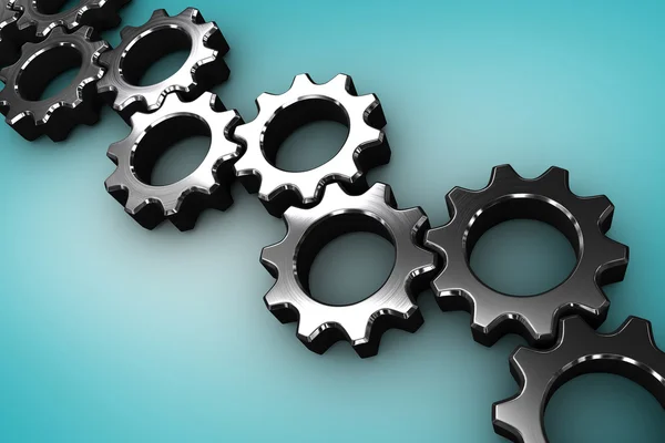 Metal cog and wheel connecting - Stock Image - Everypixel