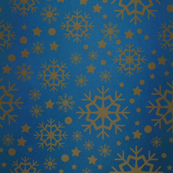 Snowflake pattern against blue vignette - Stock Image - Everypixel