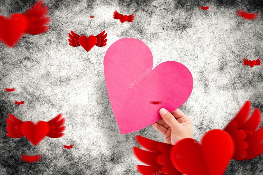 Heart against love hearts pattern — Stock Photo © Wavebreakmedia #68909059