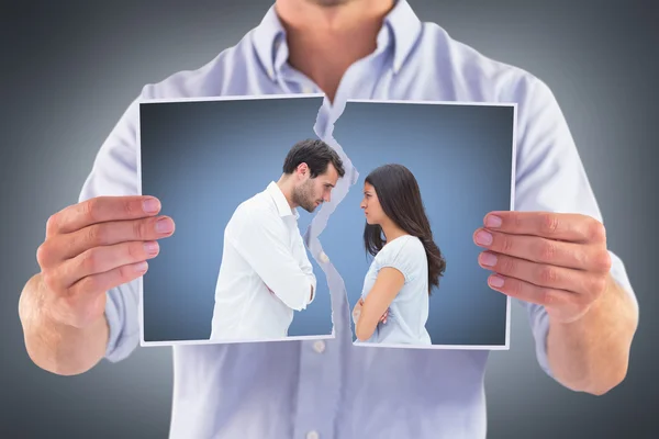 Angry couple facing off after argument - Stock Image - Everypixel