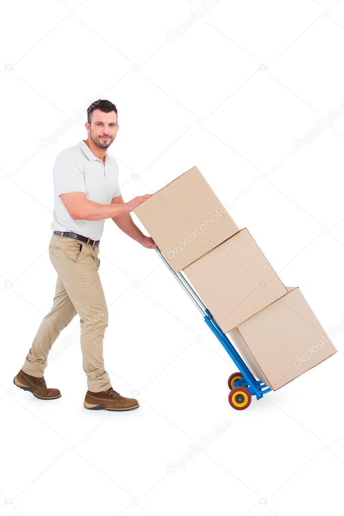 Man Pushing Box
