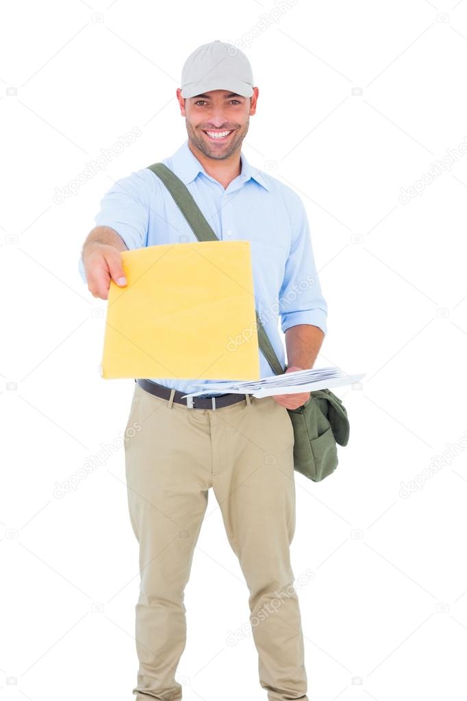 Postman delivering letter Stock Photo by ©Wavebreakmedia 68988143
