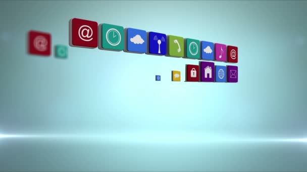 Wall of app icon tiles — Stock Video © Wavebreakmedia #69516391