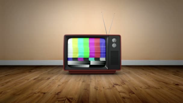 Old fashioned tv with static — Stock Video © Wavebreakmedia #81672516