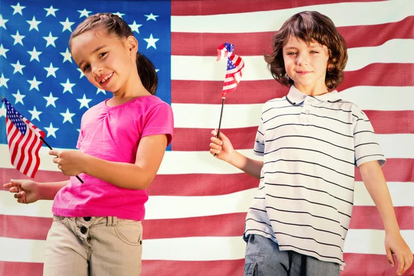 Children with american flags — Stock Photo © Wavebreakmedia #81892194