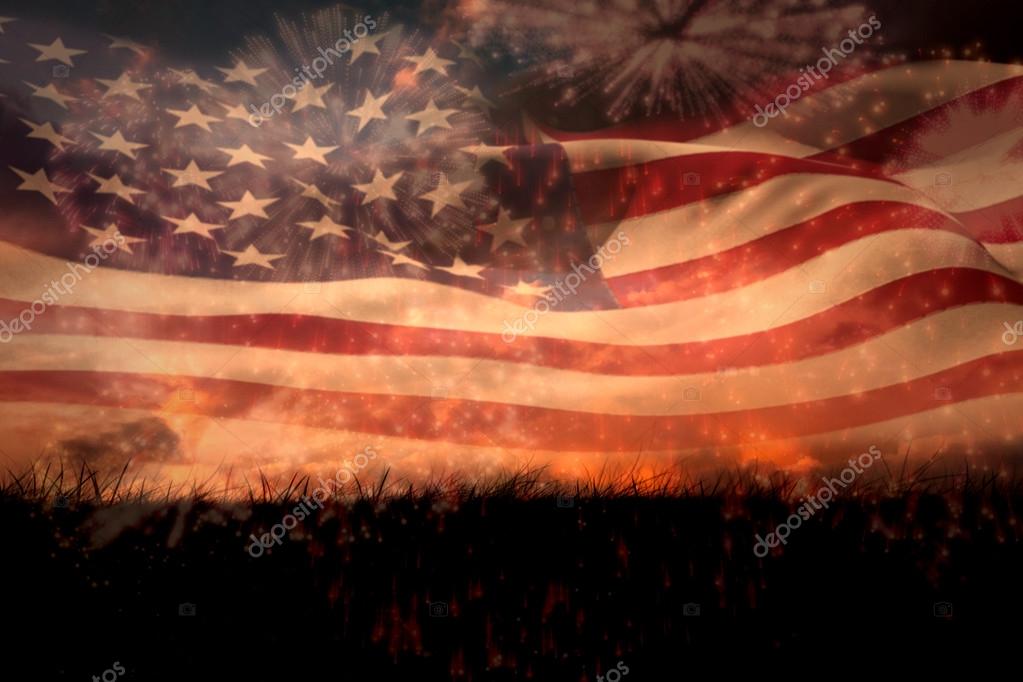 Digitally generated american flag rippling Stock Photo by ...