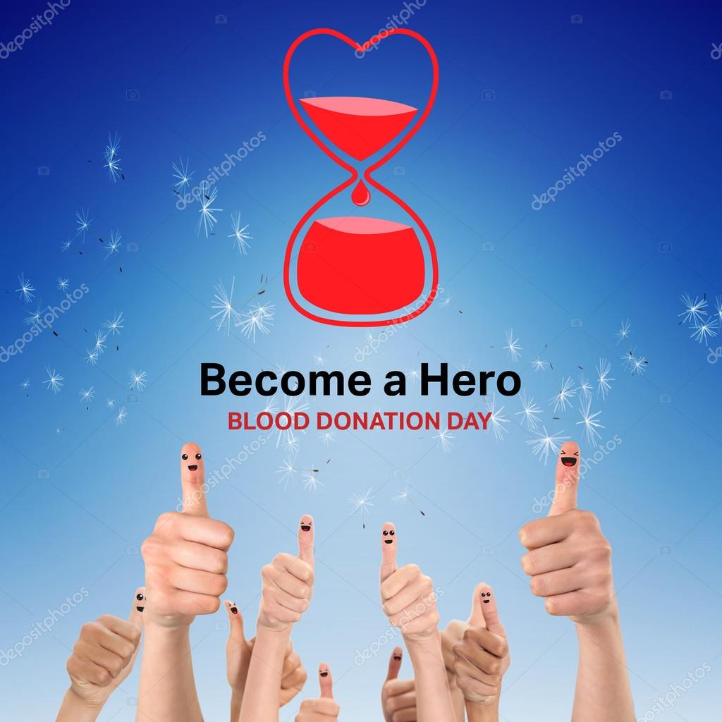 Blood donation against blue sky — Stock Photo © Wavebreakmedia #81894596