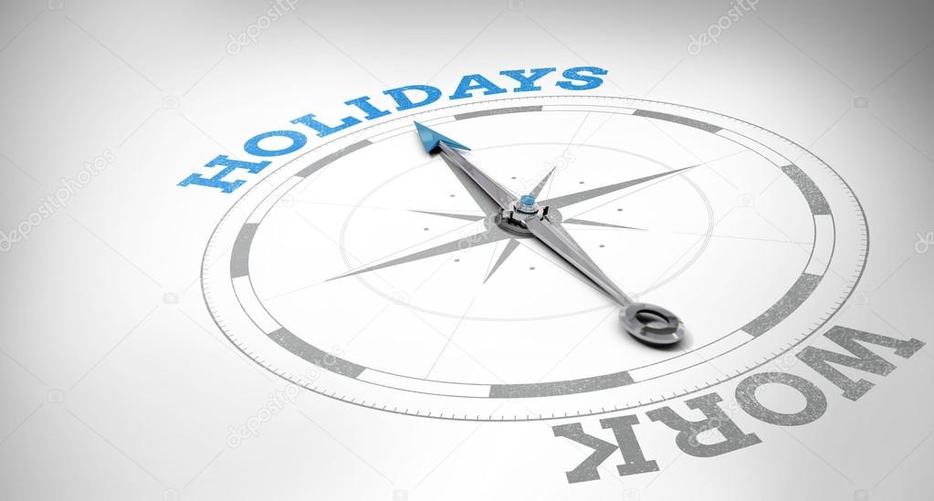 Compass against holidays and work — Stock Photo © Wavebreakmedia #81992104