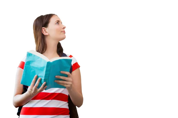 Student holding book over face Stock Photo by ©Wavebreakmedia 84427592
