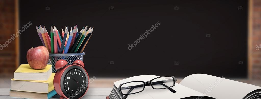 School supplies on desk — Stock Photo © Wavebreakmedia #84449768