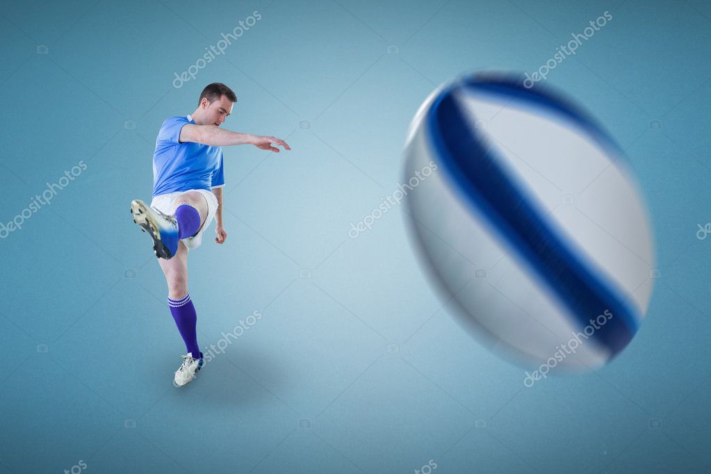 Rugby player kicking Stock Photo by ©Wavebreakmedia 84680064